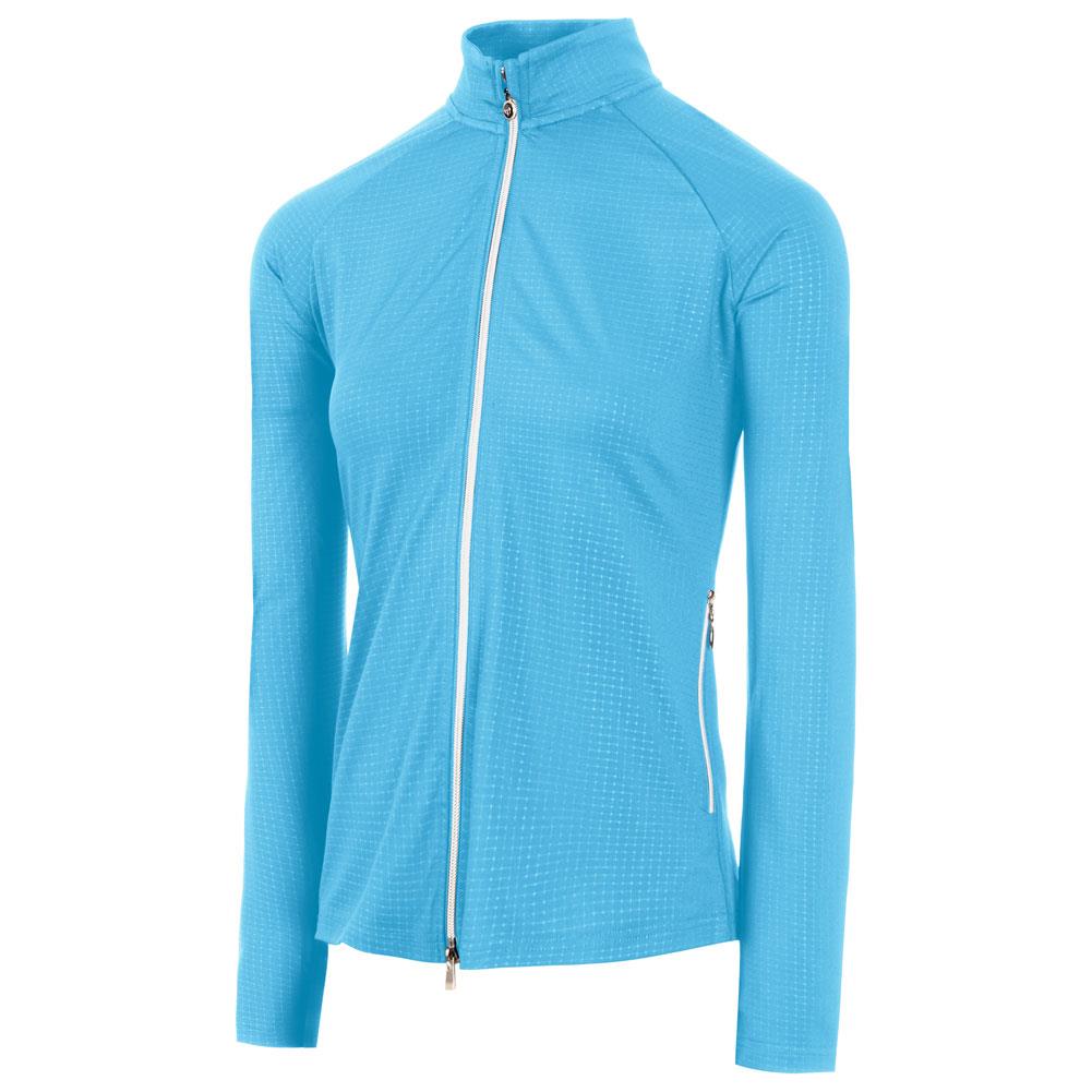 Ladies Full Zip Embossed Stretch Golf Top Layer | Island Green – Island ...