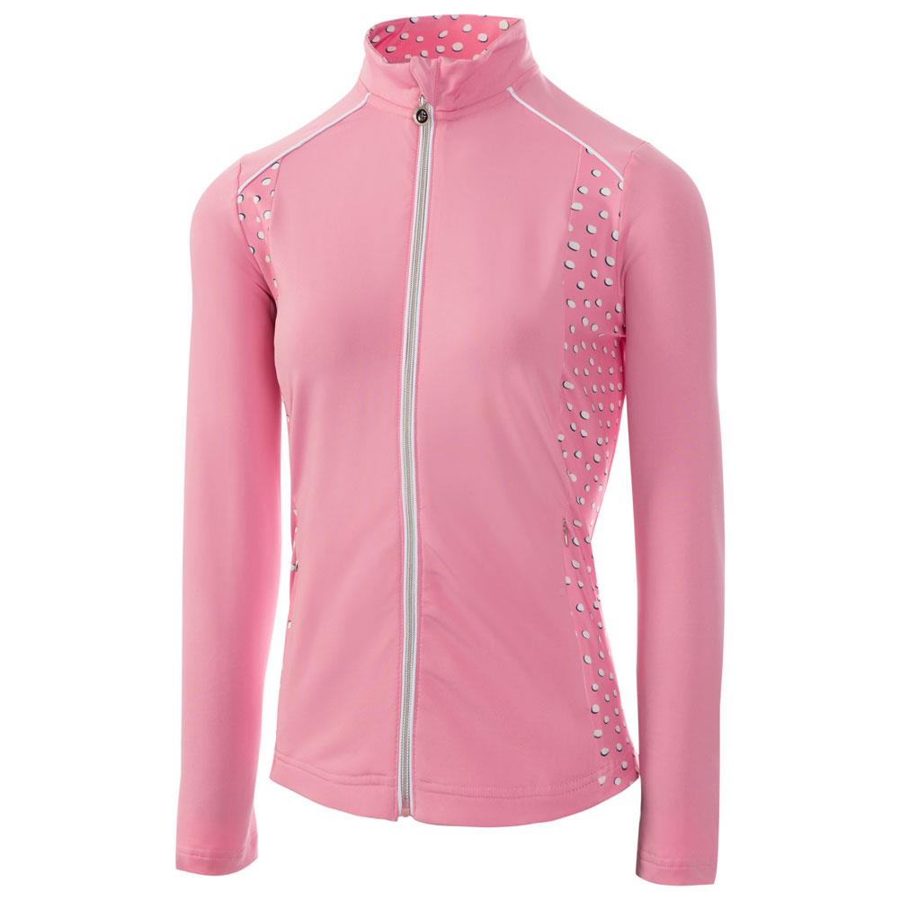 Island Green Ladies Drop Hem Contrast Print Stretch Golf Top Layer ...